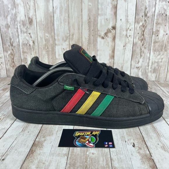adidas | Shoes | Adidas Shell Toe Superstar Hemp Rasta Mens 2 | Poshmark